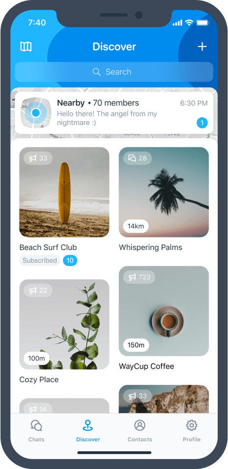 Insub Messenger - anonymity, location and sharing features